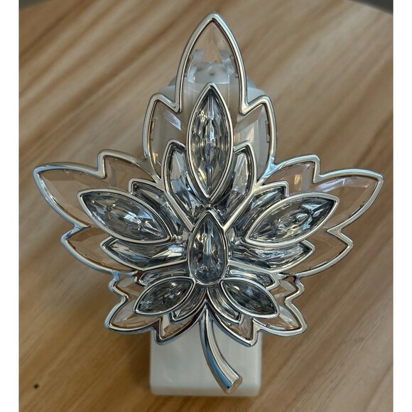 Bath & Body Works | Accents | Bath Body Works Leaf Silver Crystal Gem ...